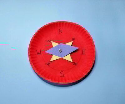 Pretend Paper Plate Compass Craft For Kids | Kids Activities Blog