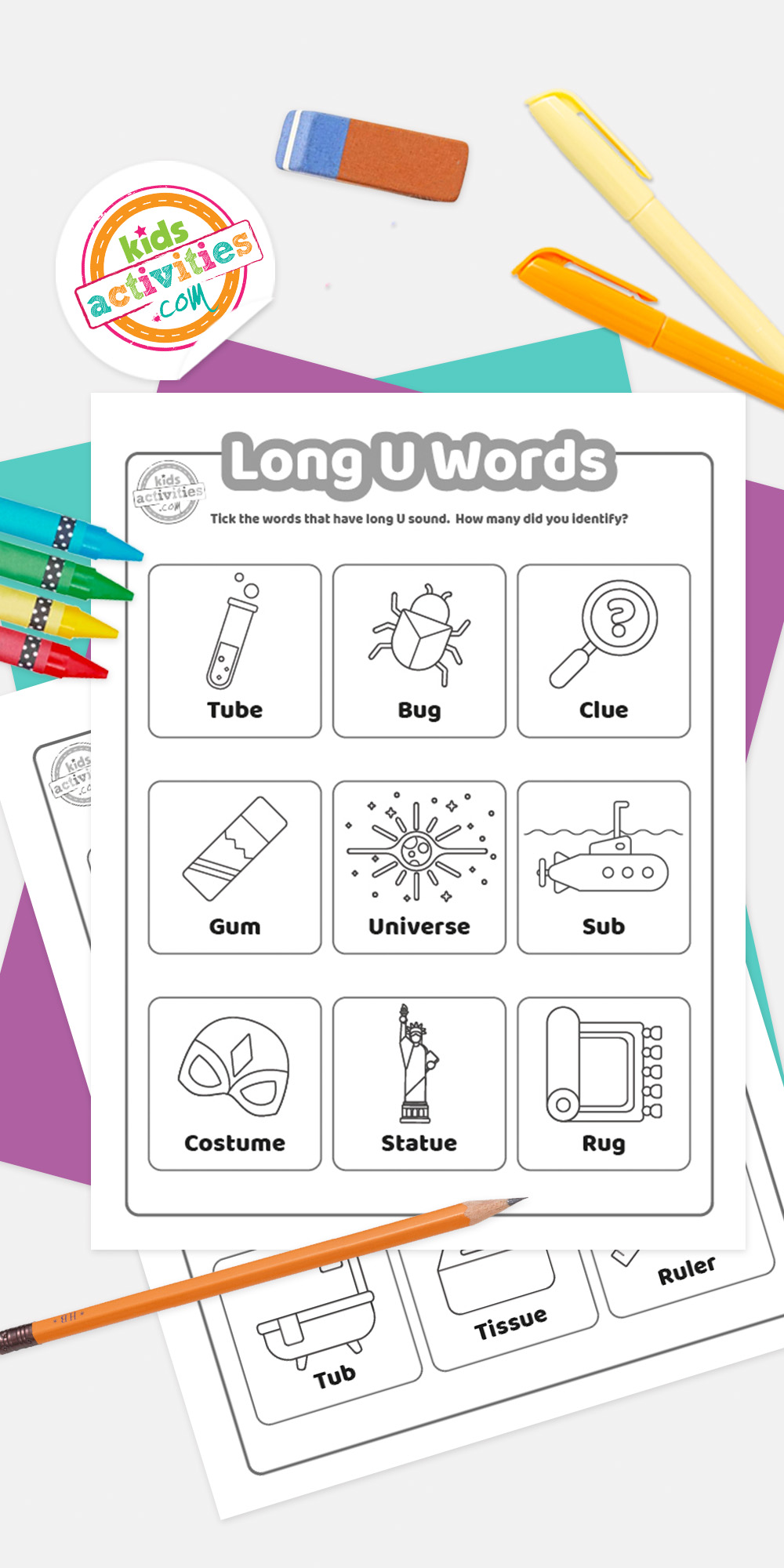 Worksheets For Long U Words | thetimes365.com