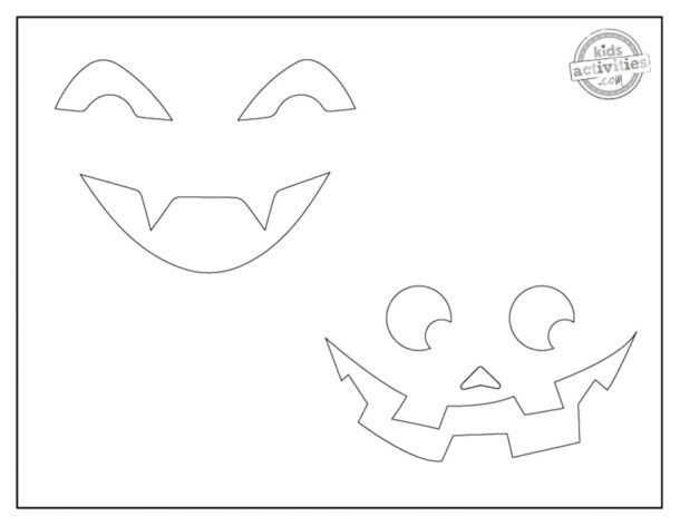 Pumpkin Faces Outline Templates To Print | Kids Activities Blog