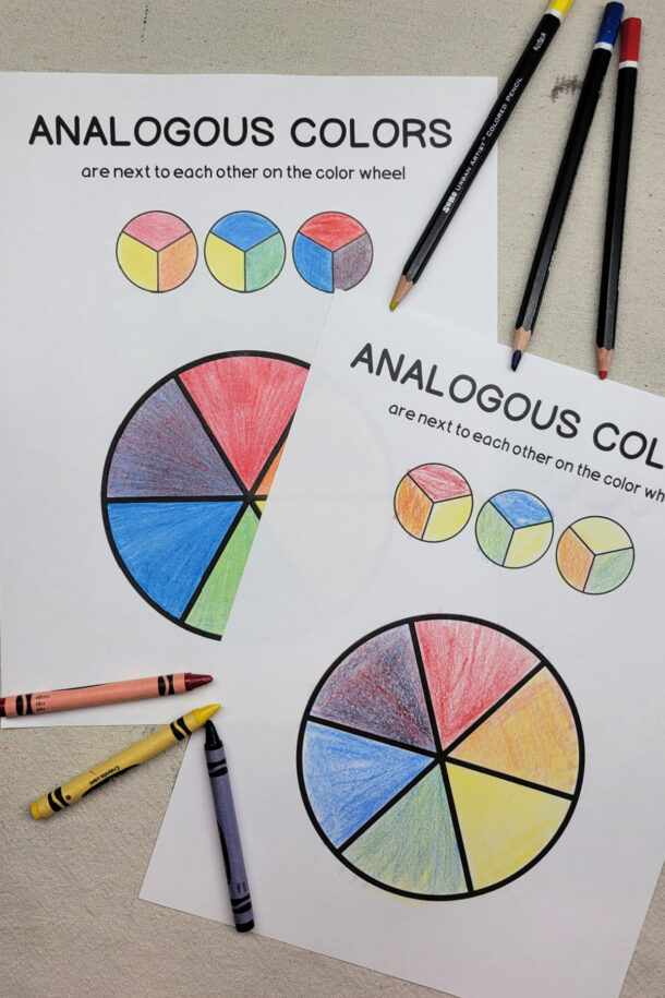 Analogous Colored Tree Art Project for Kids • Kids Activities Blog