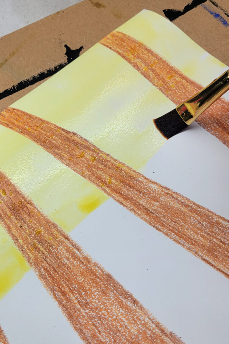 Wax Resist Fall Trees Art Project for Kids • Kids Activities Blog