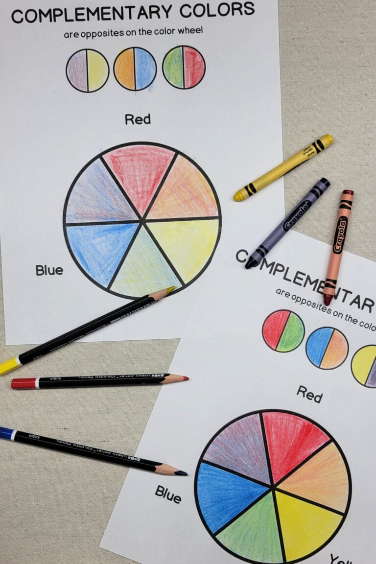 Complementary Colors Art Project for Kids • Kids Activities Blog