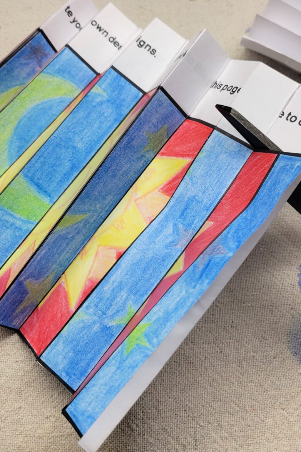 Warm & Cool Colored Agamograph Art Project for Kids • Kids Activities Blog