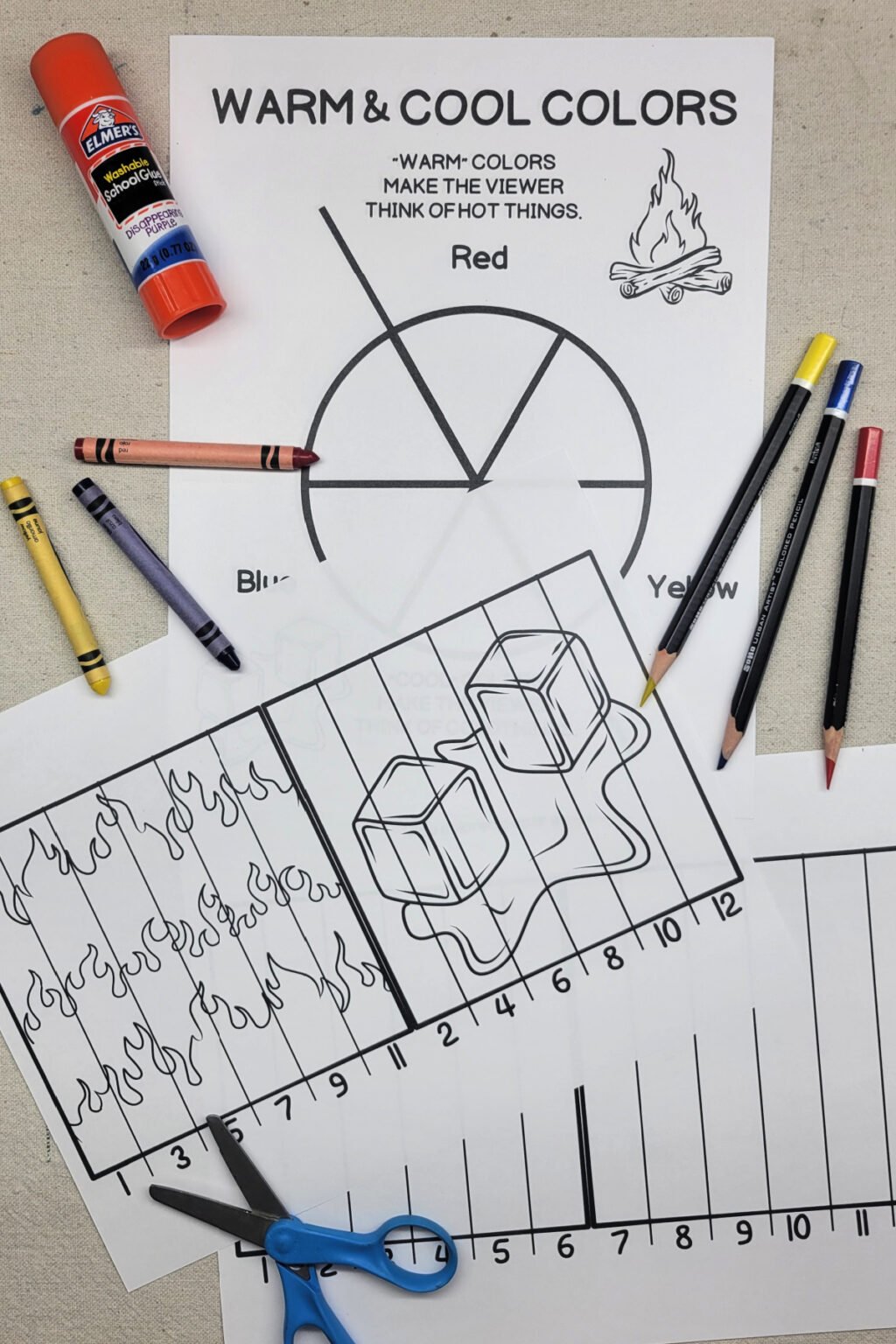 Warm & Cool Colored Agamograph Art Project for Kids • Kids Activities Blog