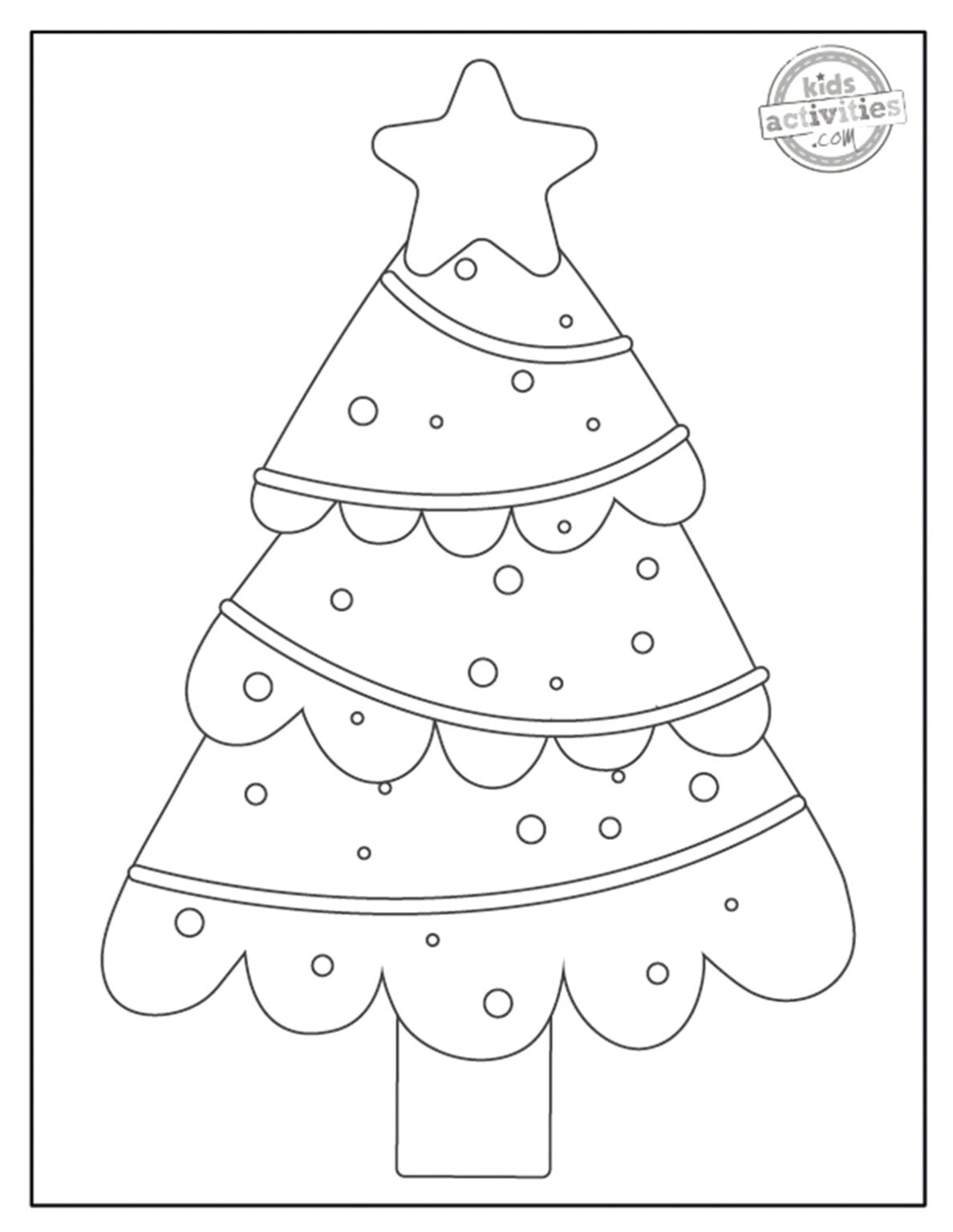 Christmas Tree Outline For Fun Christmas Crafts | Kids Activities Blog