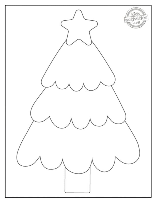 Christmas Tree Outline For Fun Christmas Crafts | Kids Activities Blog