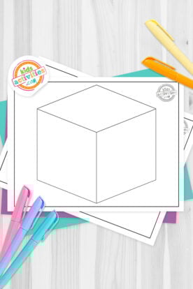 Free Cube Outline Template | Kids Activities Blog