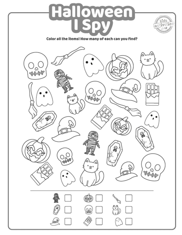 Free Printable I Spy Halloween Game | Kids Activities Blog