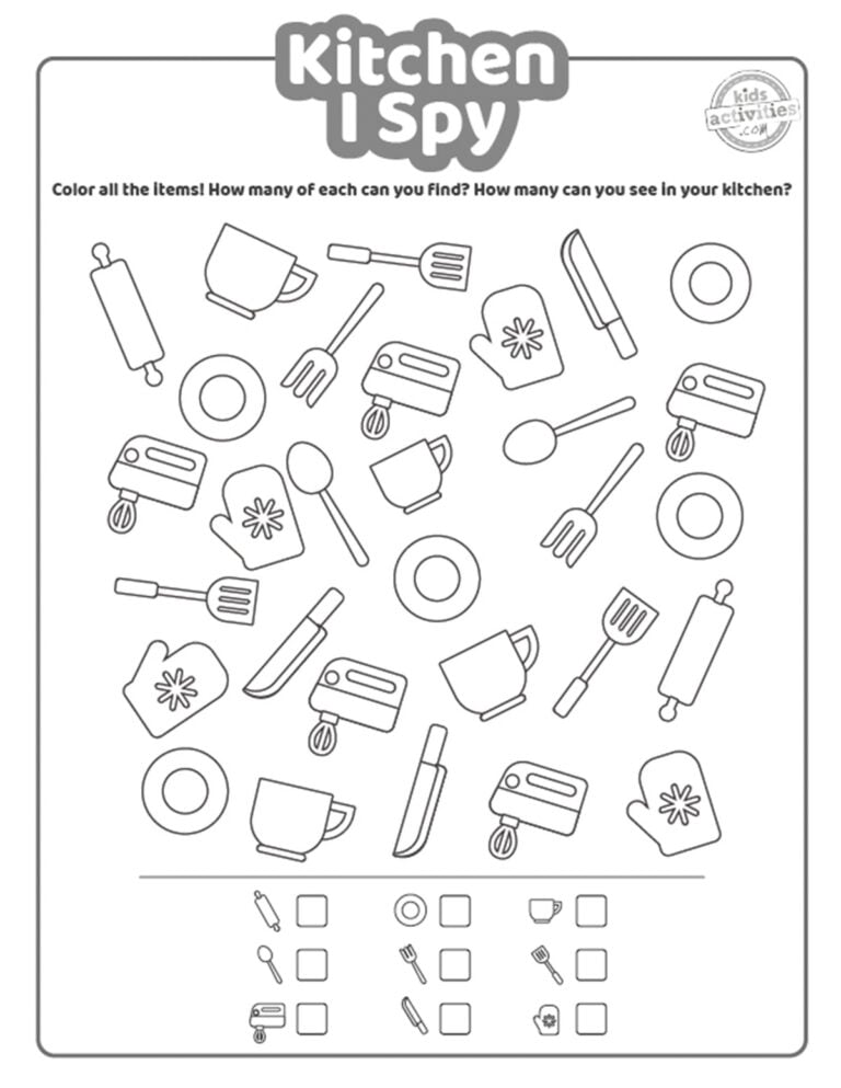 I Spy Worksheets For Pizza Lovers | Kids Activities Blog