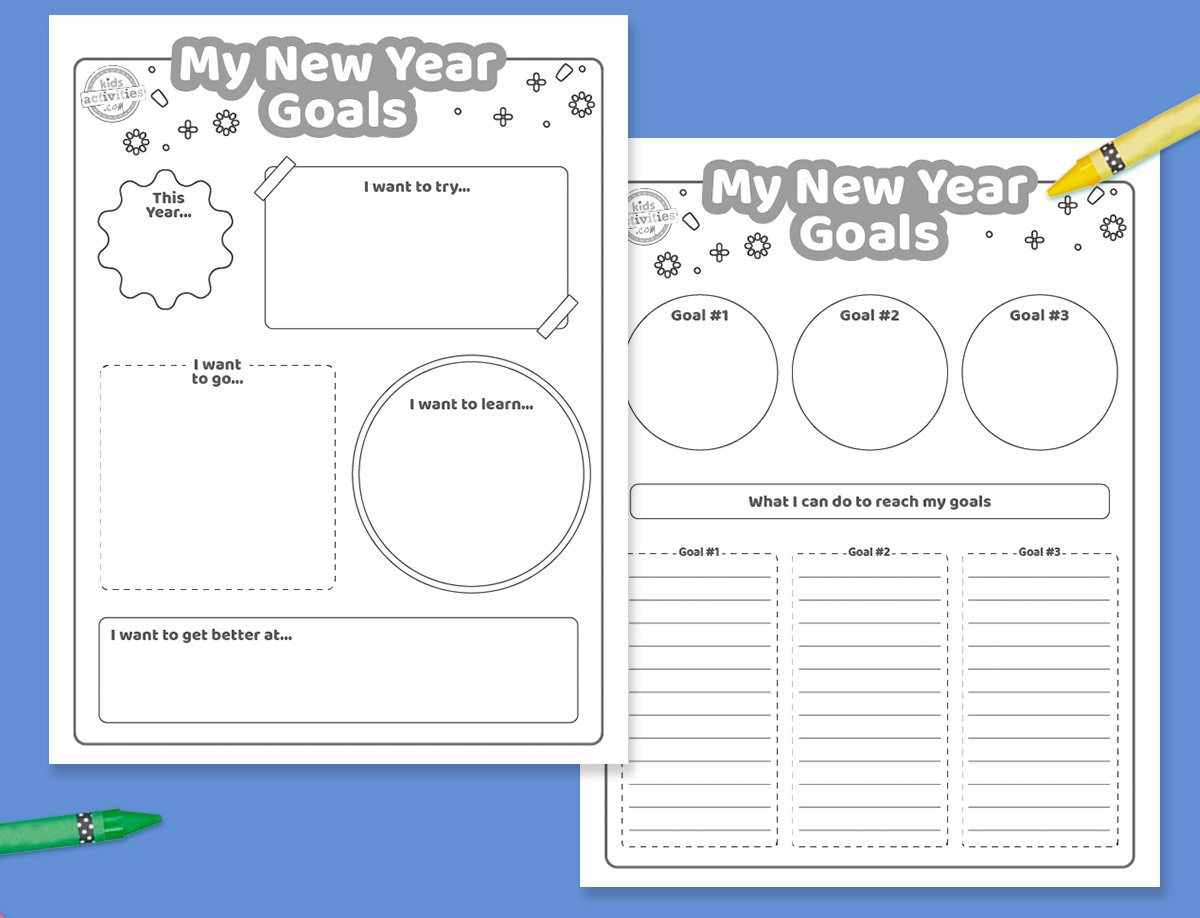 New Year Goals Template For Kids | Kids Activities Blog