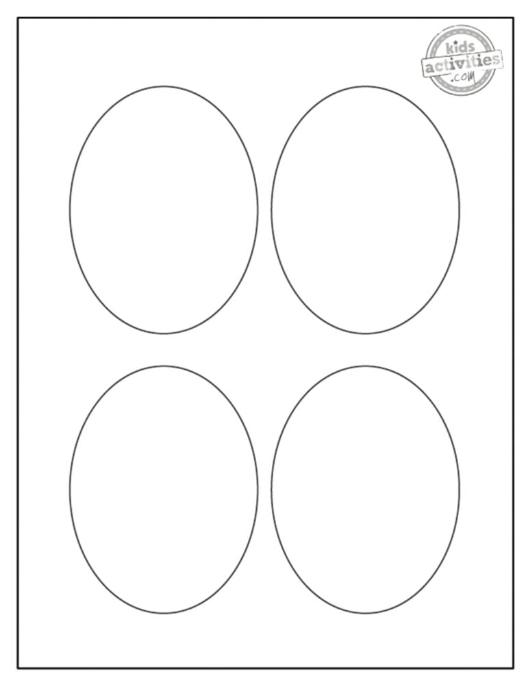 Simple and Easy Oval Template | Kids Activities Blog