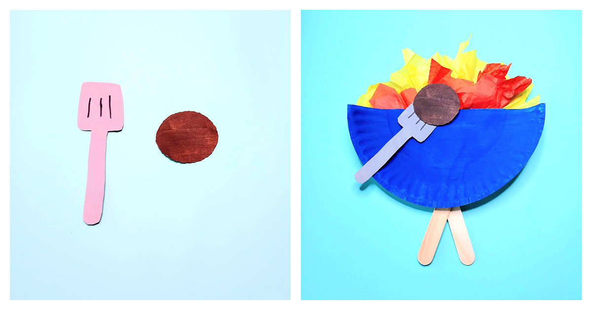 Cute and Easy Paper Plate Grill Craft | Kids Activities Blog