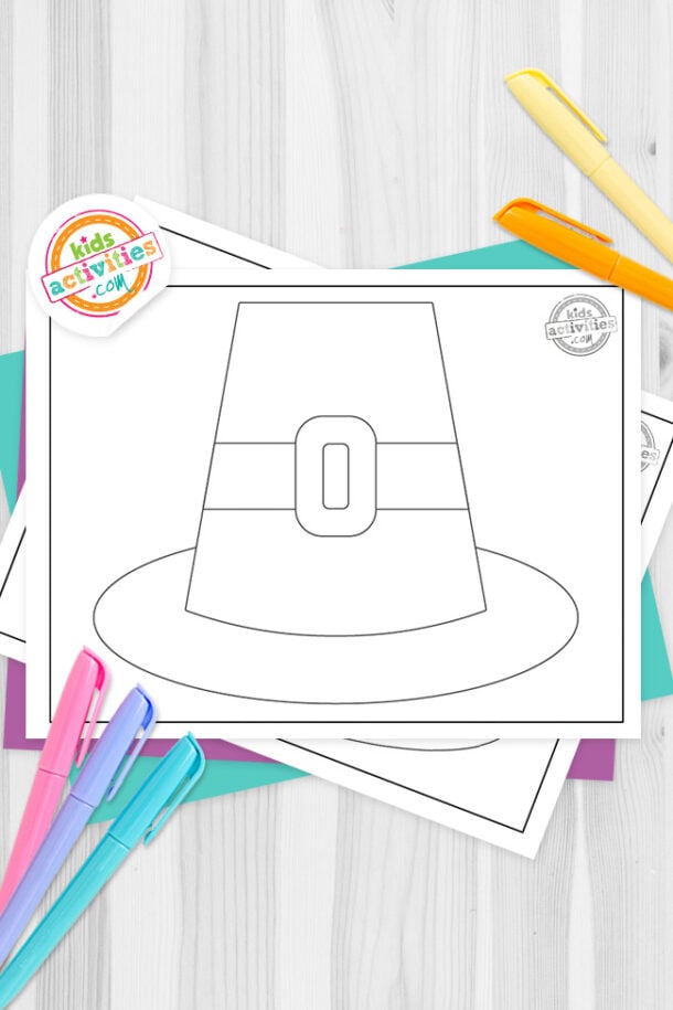 Pilgrim Hat Template For Thanksgiving Crafts | Kids Activities Blog