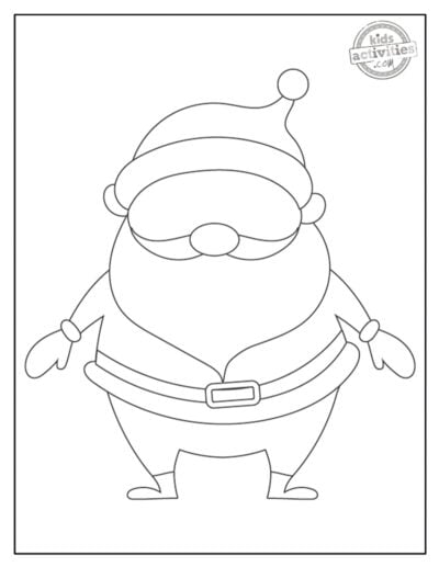 Santa Claus Outline For Kids and Adults | Kids Activities Blog