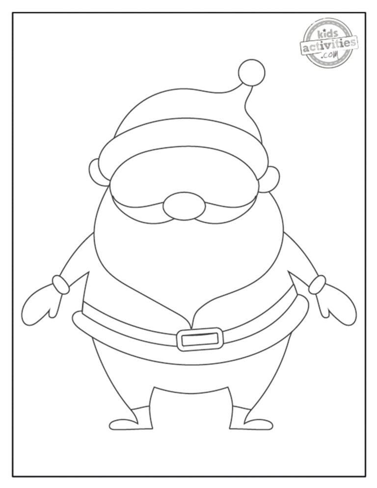 Santa Claus Outline For Kids and Adults | Kids Activities Blog