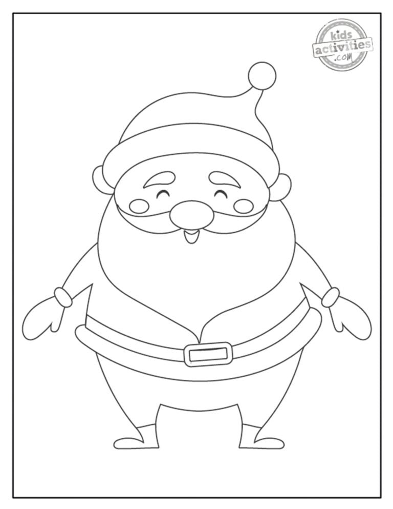 Santa Claus Outline For Kids and Adults | Kids Activities Blog