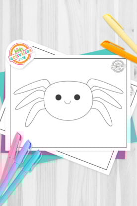 Free Printable Cute Spider Template | Kids Activities Blog