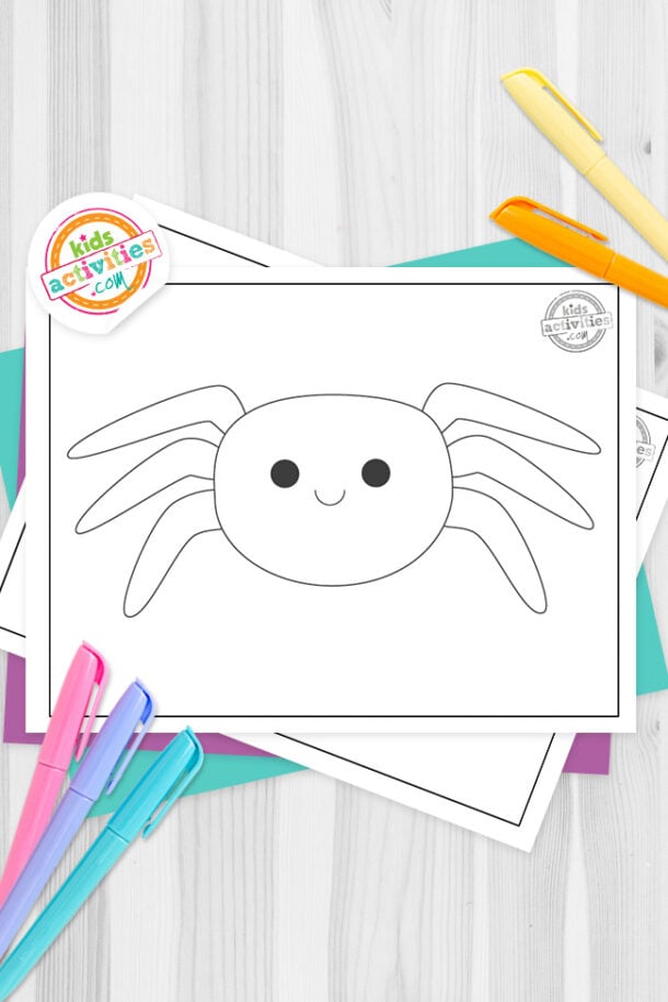 Free Printable Cute Spider Template | Kids Activities Blog