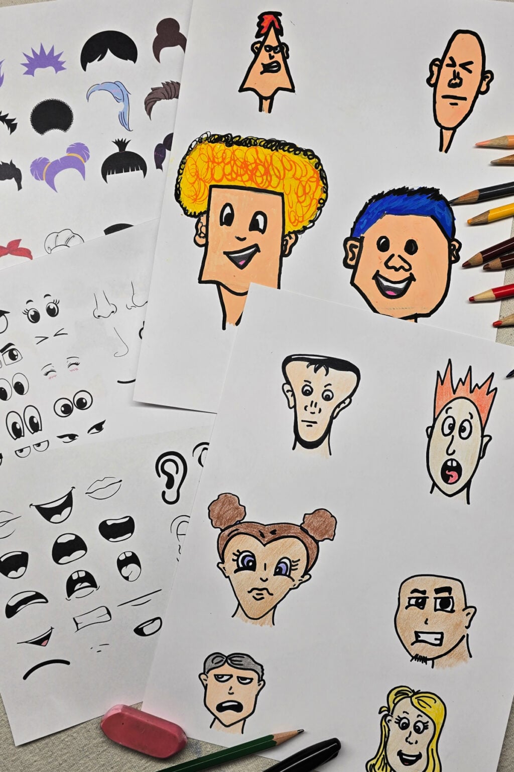 Drawing Cartoon Faces Art Project for Kids • Kids Activities Blog ...