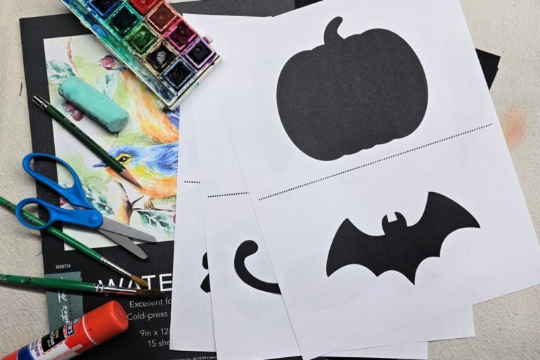 Positive and Negative Spooky Shapes Art Project for Kids • Kids ...
