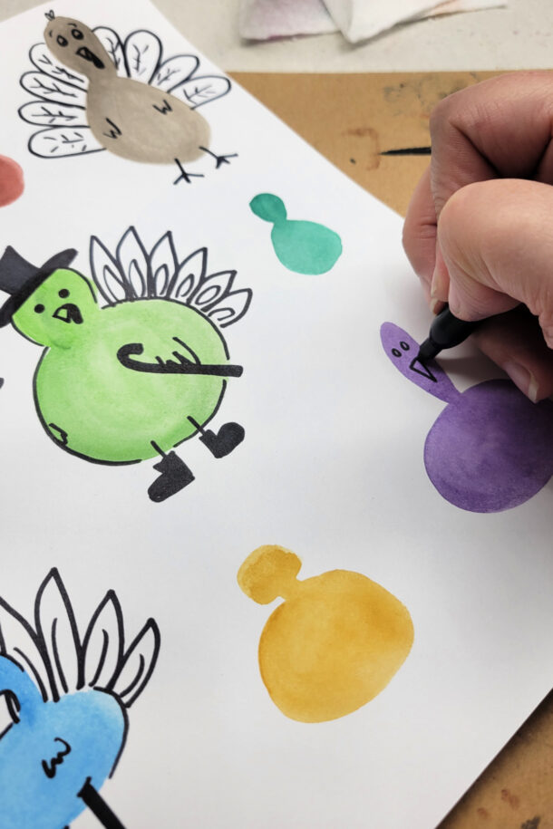 Colorful Turkeys Art Project for Kids • Kids Activities Blog