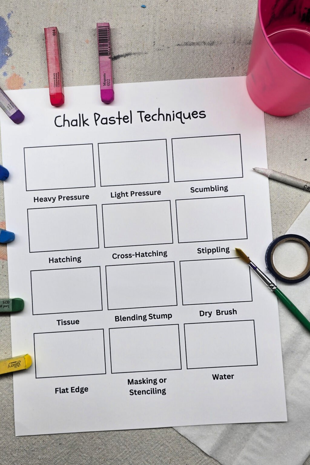 Chalk Pastel Techniques Art Project for Kids • Kids Activities Blog