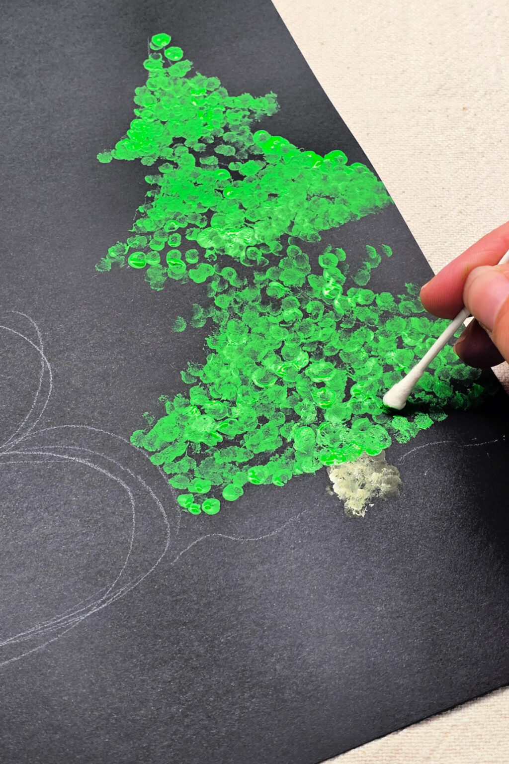 Snow Scene Pointillism Art Project for Kids • Kids Activities Blog