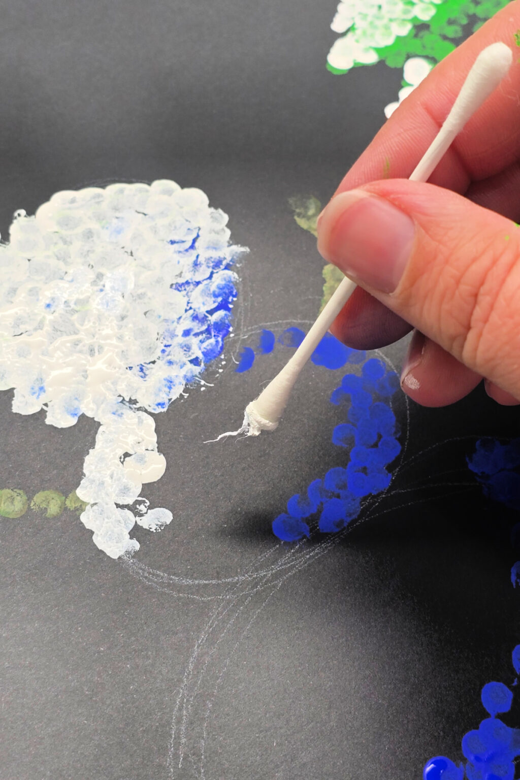 Snow Scene Pointillism Art Project for Kids • Kids Activities Blog