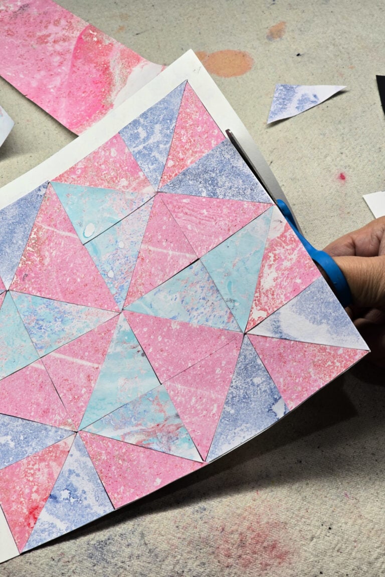 Scrap Paper Quilt Square Art Project for Kids • Kids Activities Blog