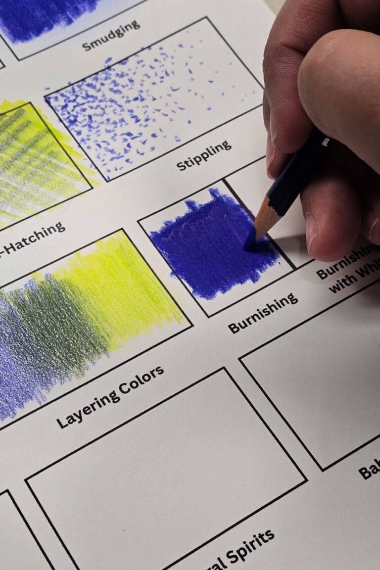 Colored Pencil Techniques Art Project for Kids • Kids Activities Blog
