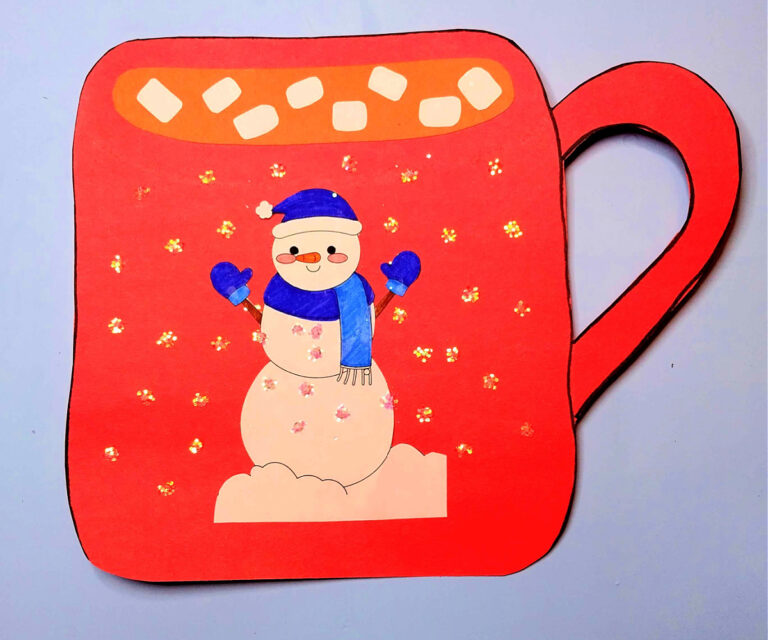 Cute Paper Hot Chocolate Craft | Kids Activities Blog