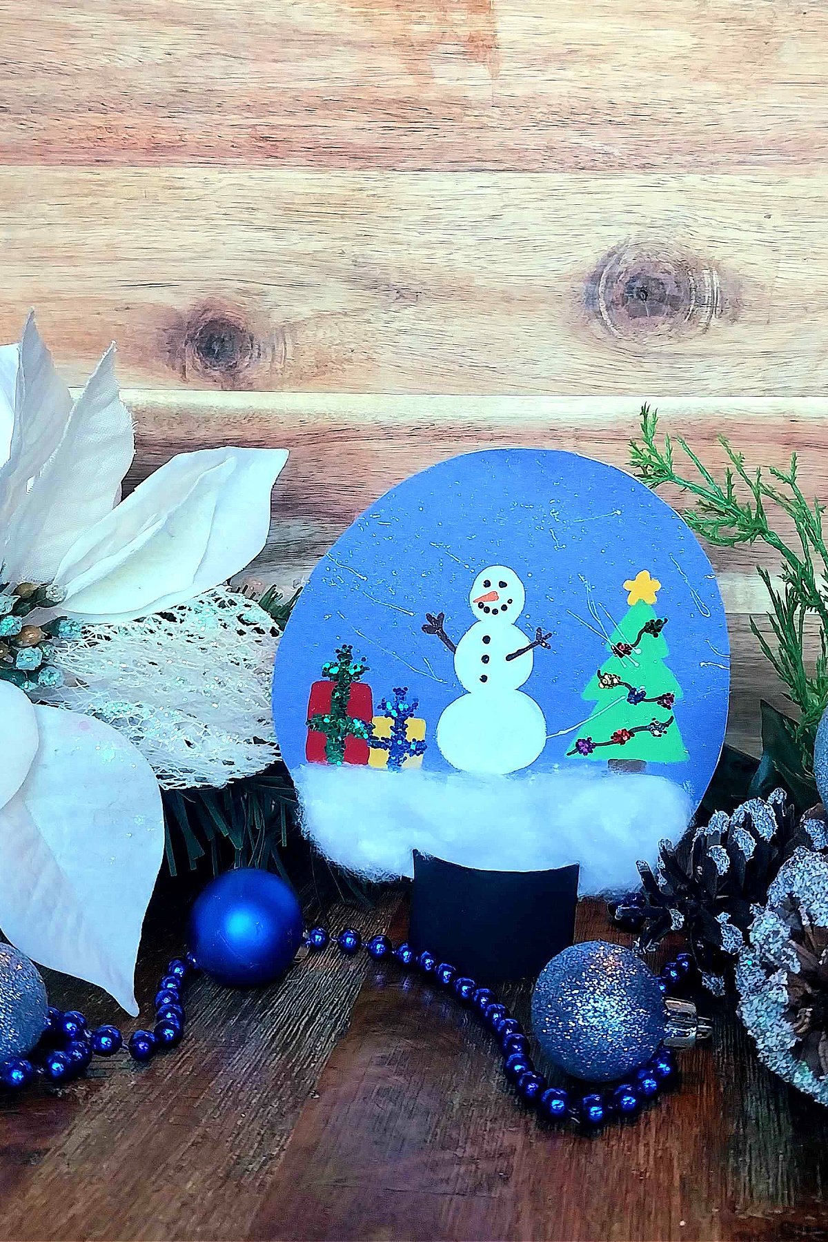 Picture Globe Craft And Project Paper Plate Snow Globe Craft | There's