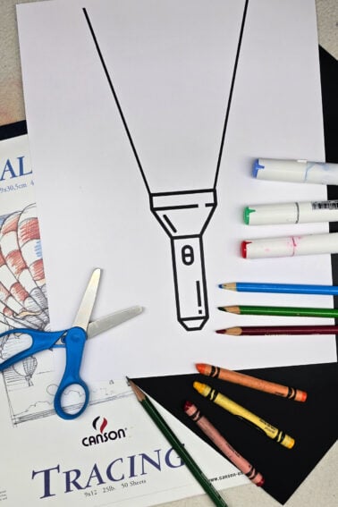 Flashlight Winter Scene Art Project for Kids • Kids Activities Blog