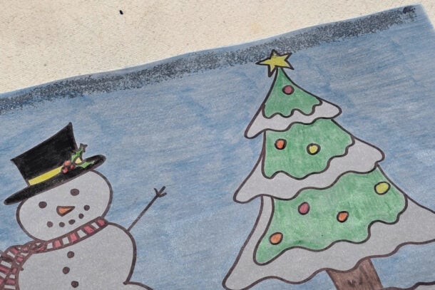 Flashlight Winter Scene Art Project for Kids • Kids Activities Blog