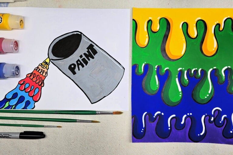 Draw Dripping Paint Art Project for Kids • Kids Activities Blog