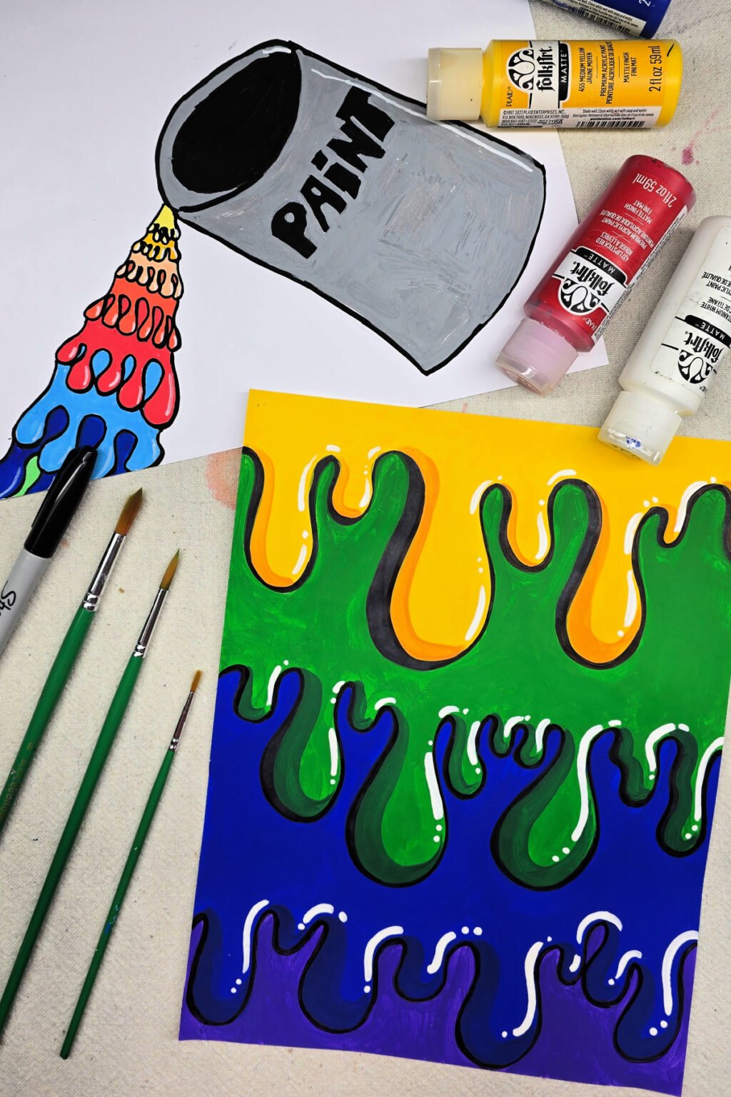 Draw Dripping Paint Art Project for Kids • Kids Activities Blog ...