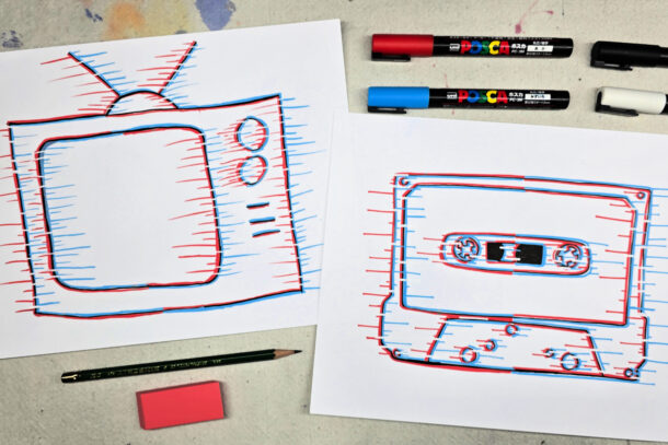 Drawing Glitch Art Project for Kids • Kids Activities Blog