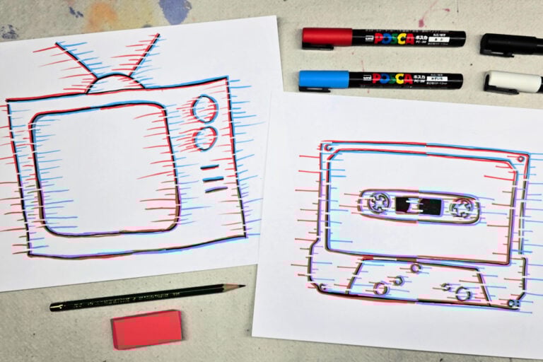Drawing Glitch Art Project for Kids • Kids Activities Blog