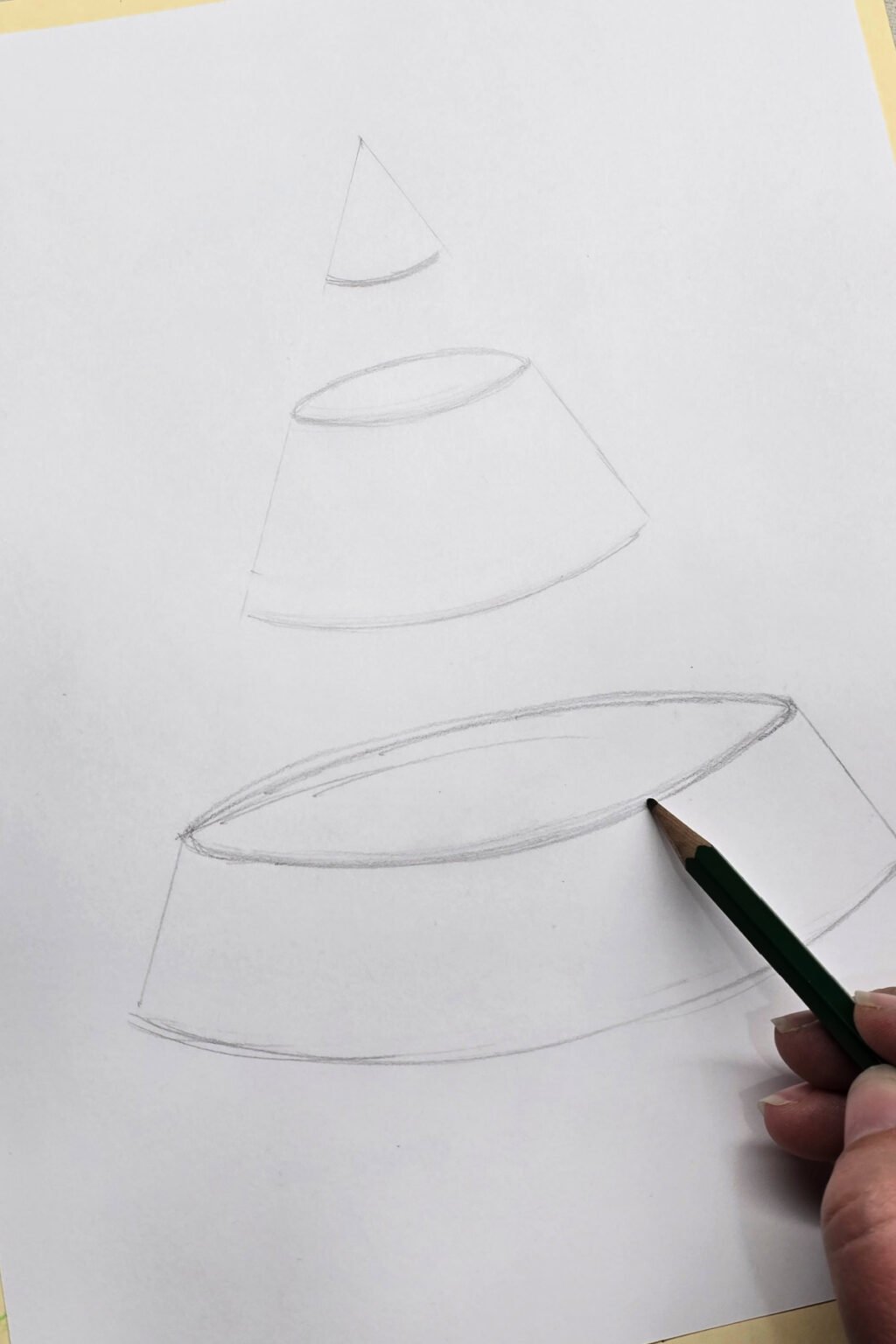 Drawing 3D Shape Segments Art Project for Kids • Kids Activities Blog