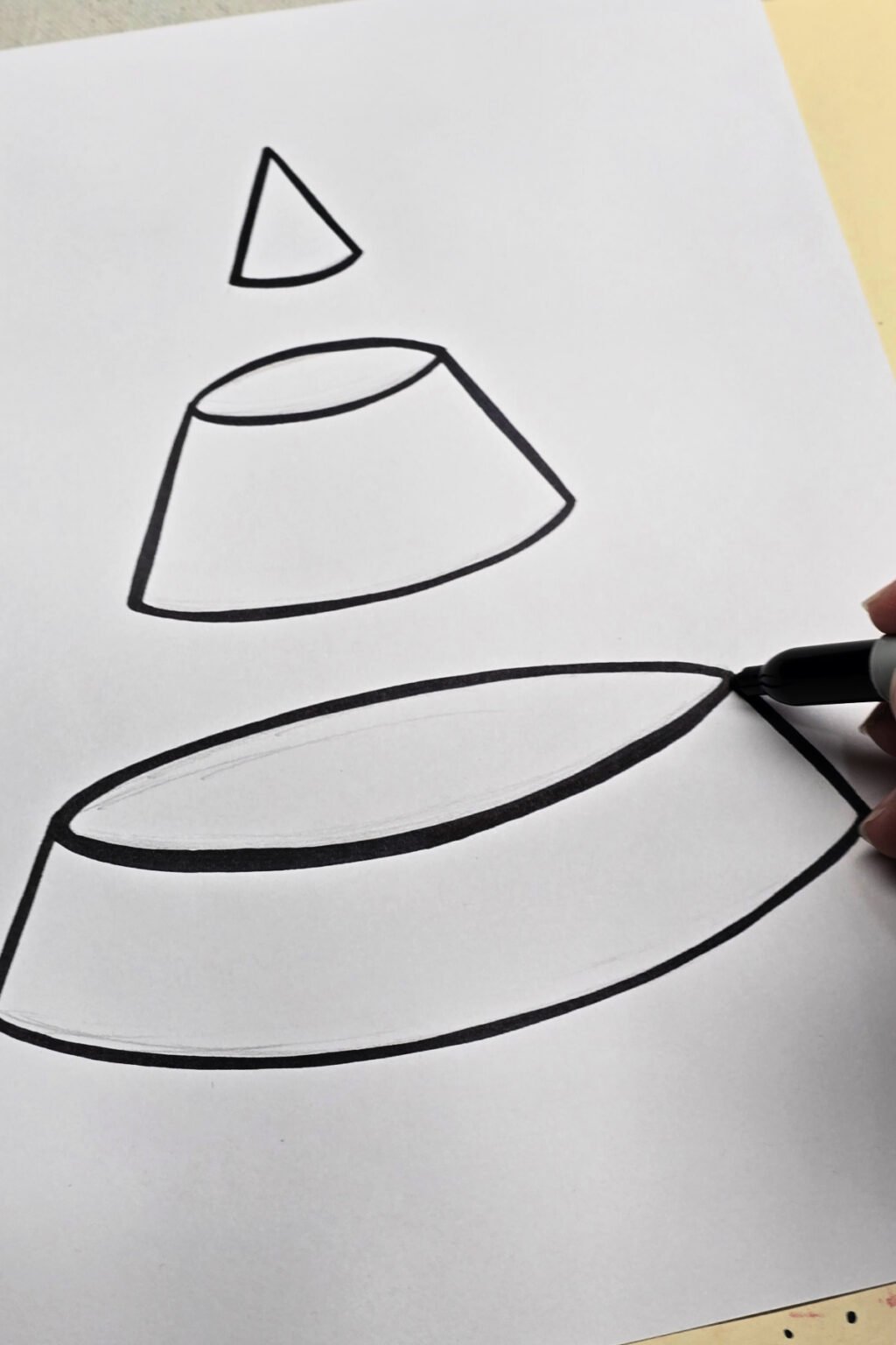 Drawing 3D Shape Segments Art Project for Kids • Kids Activities Blog