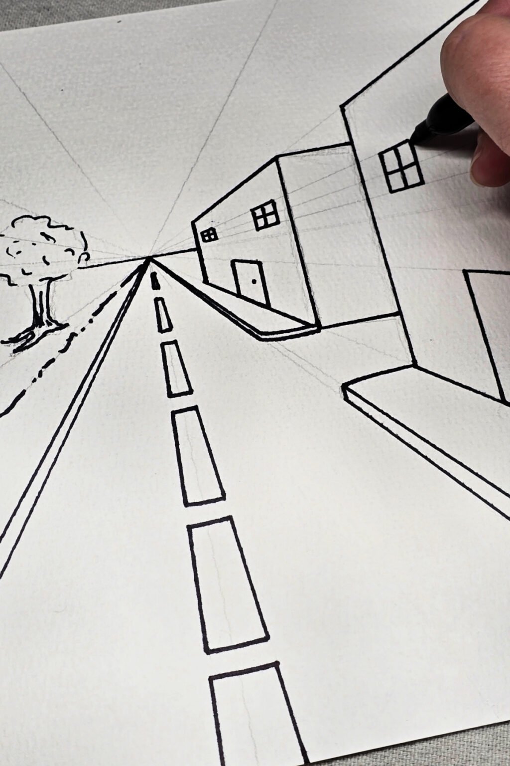 One Point Perspective Art Project for Kids • Kids Activities Blog