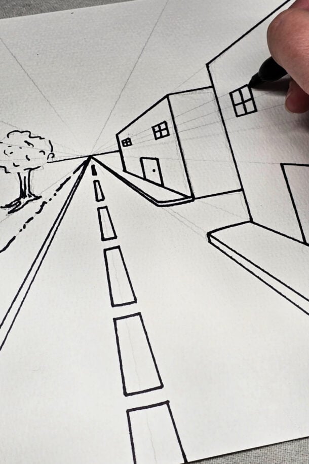 One Point Perspective Art Project for Kids • Kids Activities Blog
