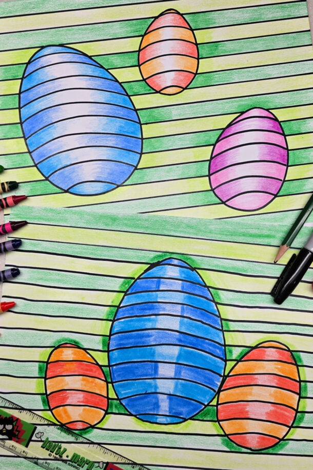 Drawing 3D Eggs Art Project for Kids • Kids Activities Blog ...