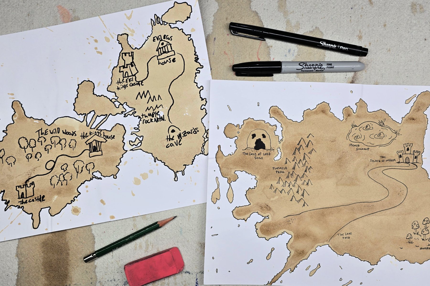 Coffee Spill Map Art Project for Kids • Kids Activities Blog ...