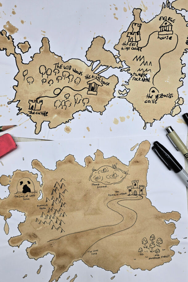 Coffee Spill Map Art Project for Kids • Kids Activities Blog ...