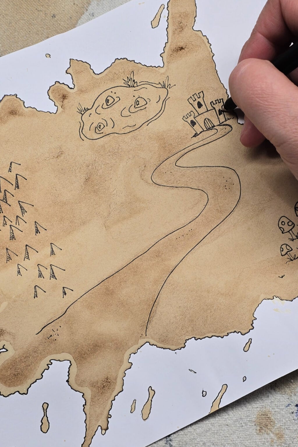 Coffee Spill Map Art Project for Kids • Kids Activities Blog