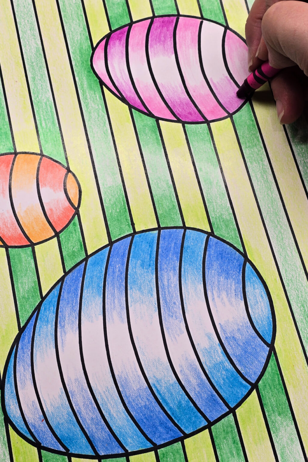 Drawing 3D Eggs Art Project for Kids • Kids Activities Blog