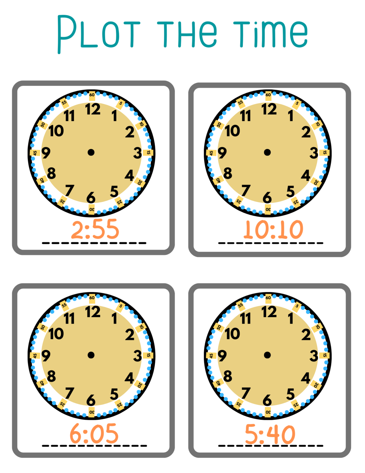 Printable Telling Time Worksheets Kids Activities Blog