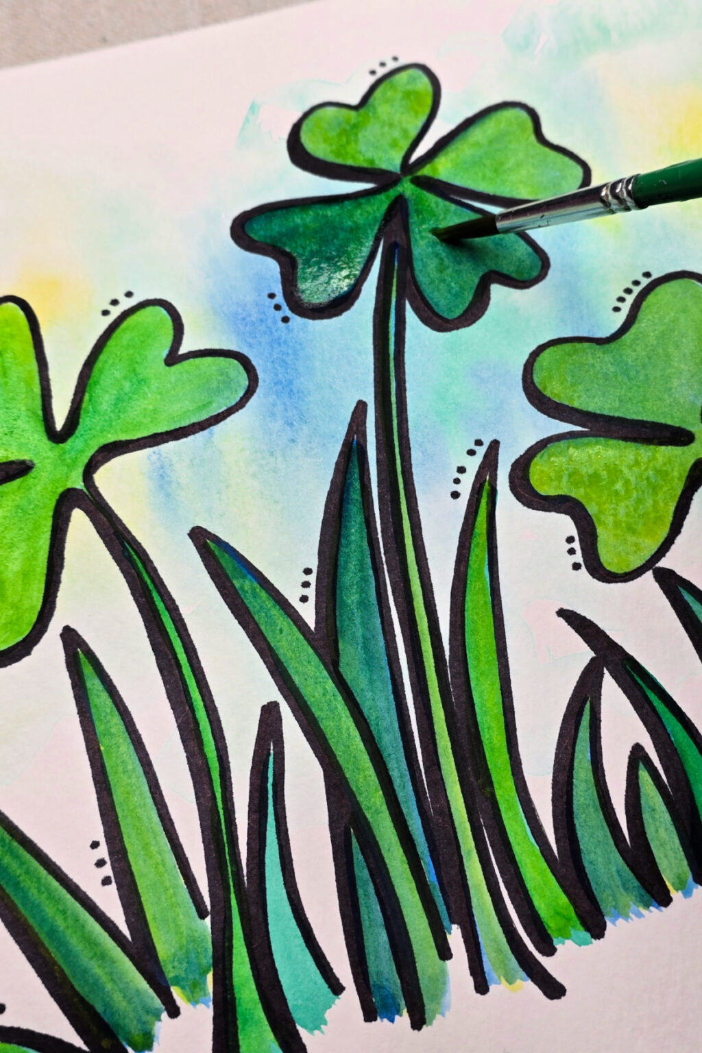 Whimsical Shamrock Art Project for Kids • Kids Activities Blog