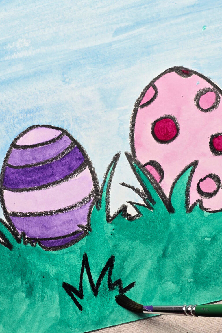 Eggs and Watercolor Values Art Project for Kids • Kids Activities Blog